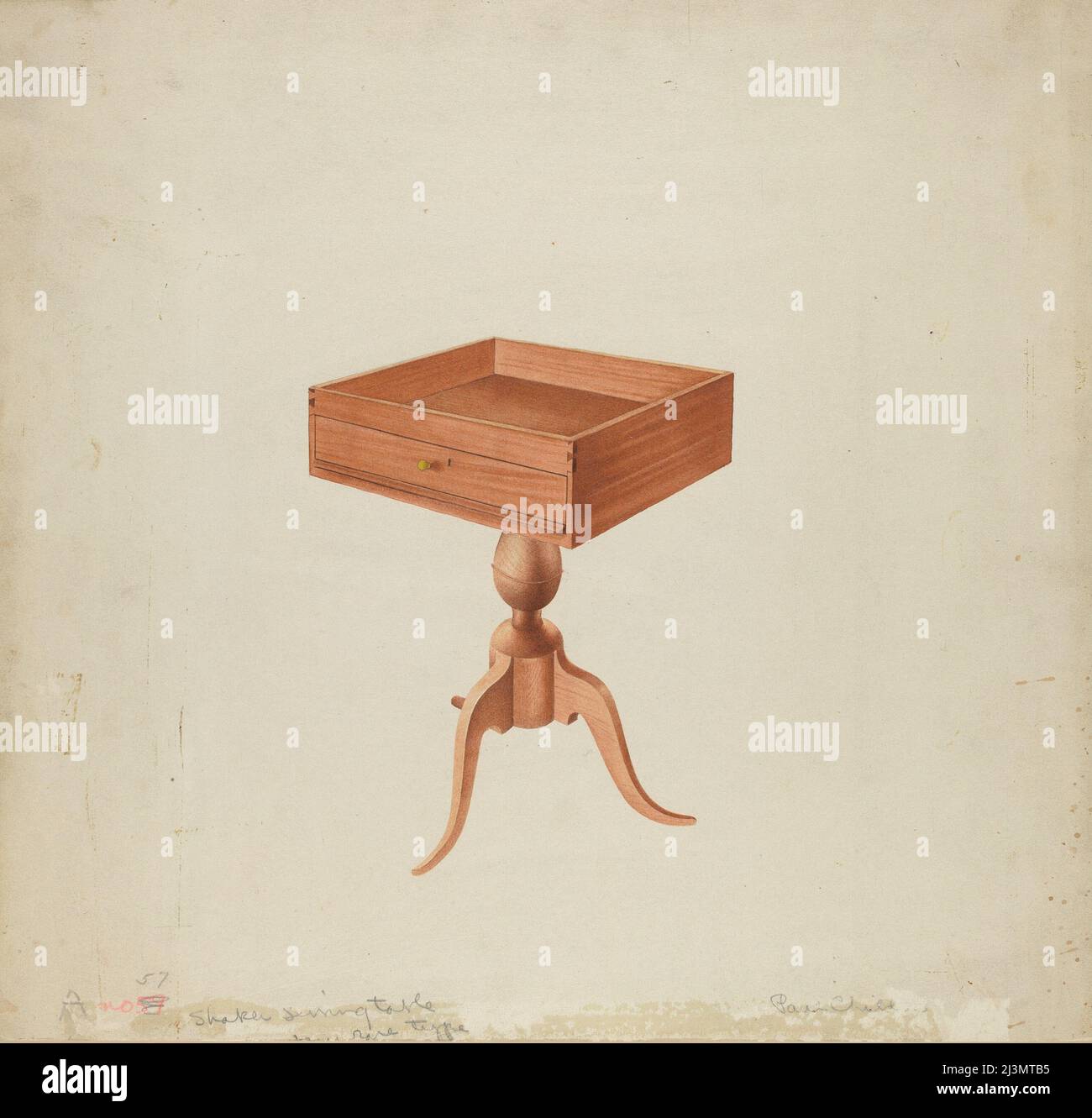Shaker Sewing Table, 1935/1942 Stock Photo - Alamy