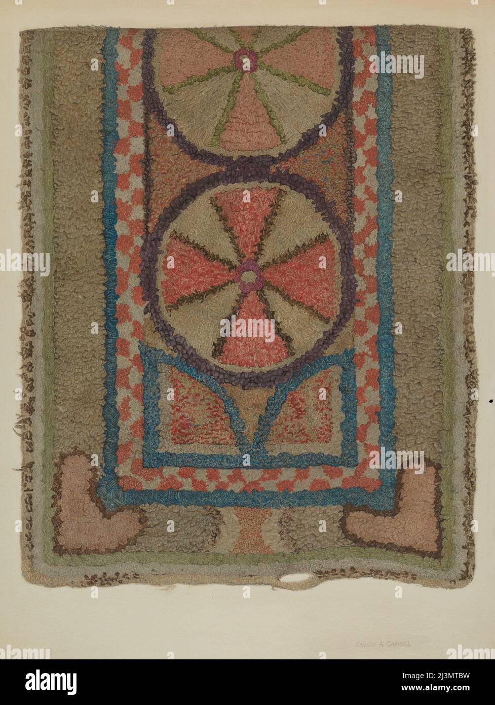 Shaker Tufted Wool Rug, c. 1938 Stock Photo - Alamy