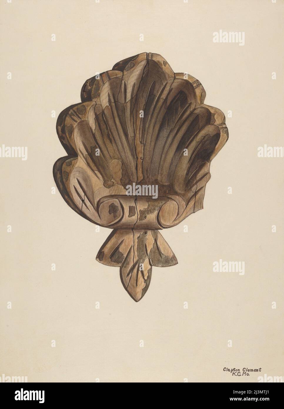 Wood Carving - Shell, c. 1939 Stock Photo - Alamy