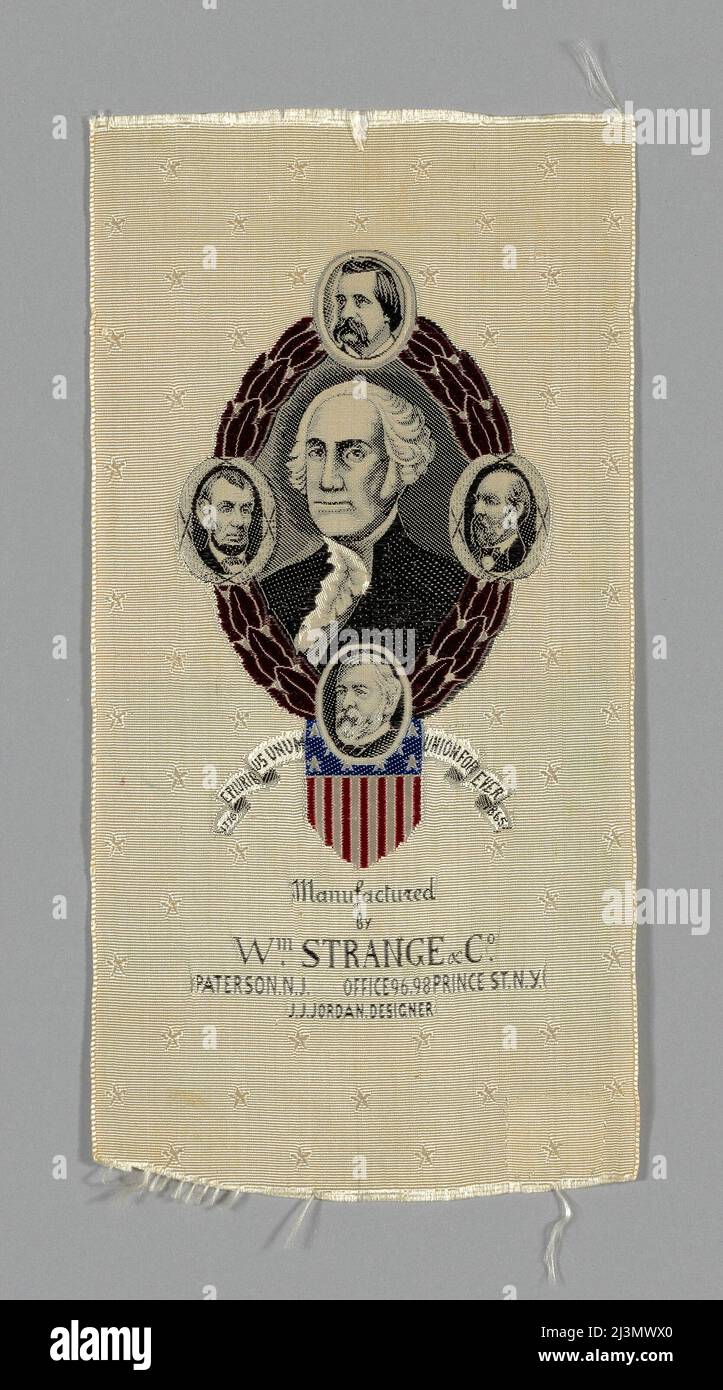 Commemorative Ribbon, United States, c. 1885/90 Stock Photo - Alamy