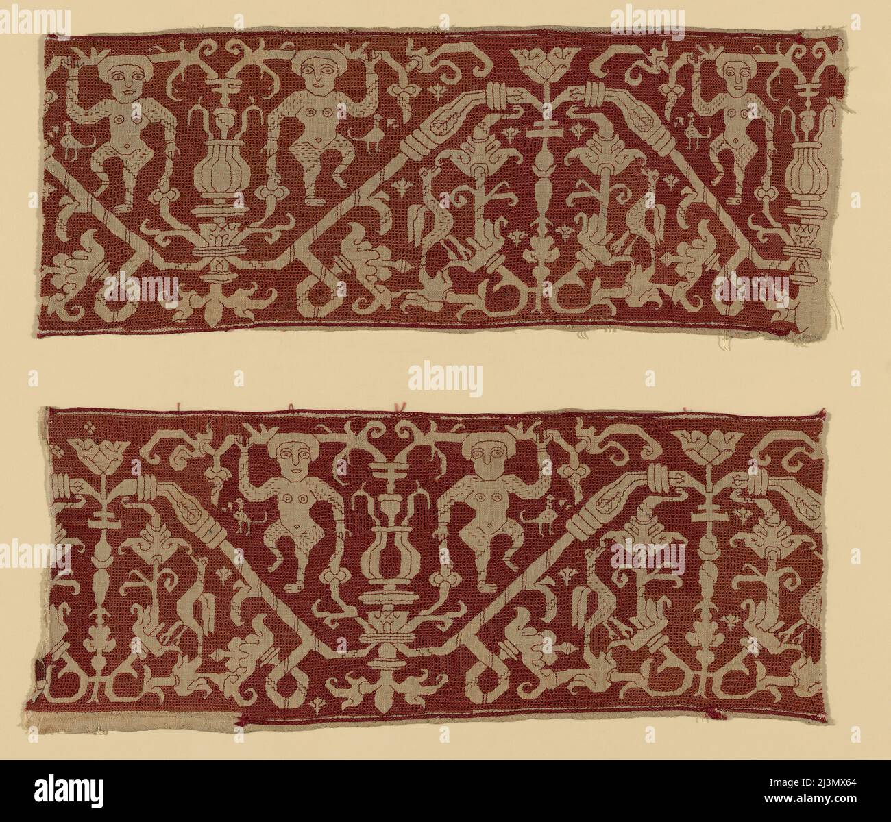 Two Border Fragments, Spain, Late 16th/early 17th century Stock Photo ...