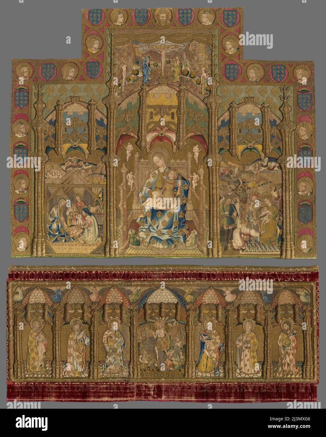 Retable depicting the Madonna and Child, the Nativity, and the ...