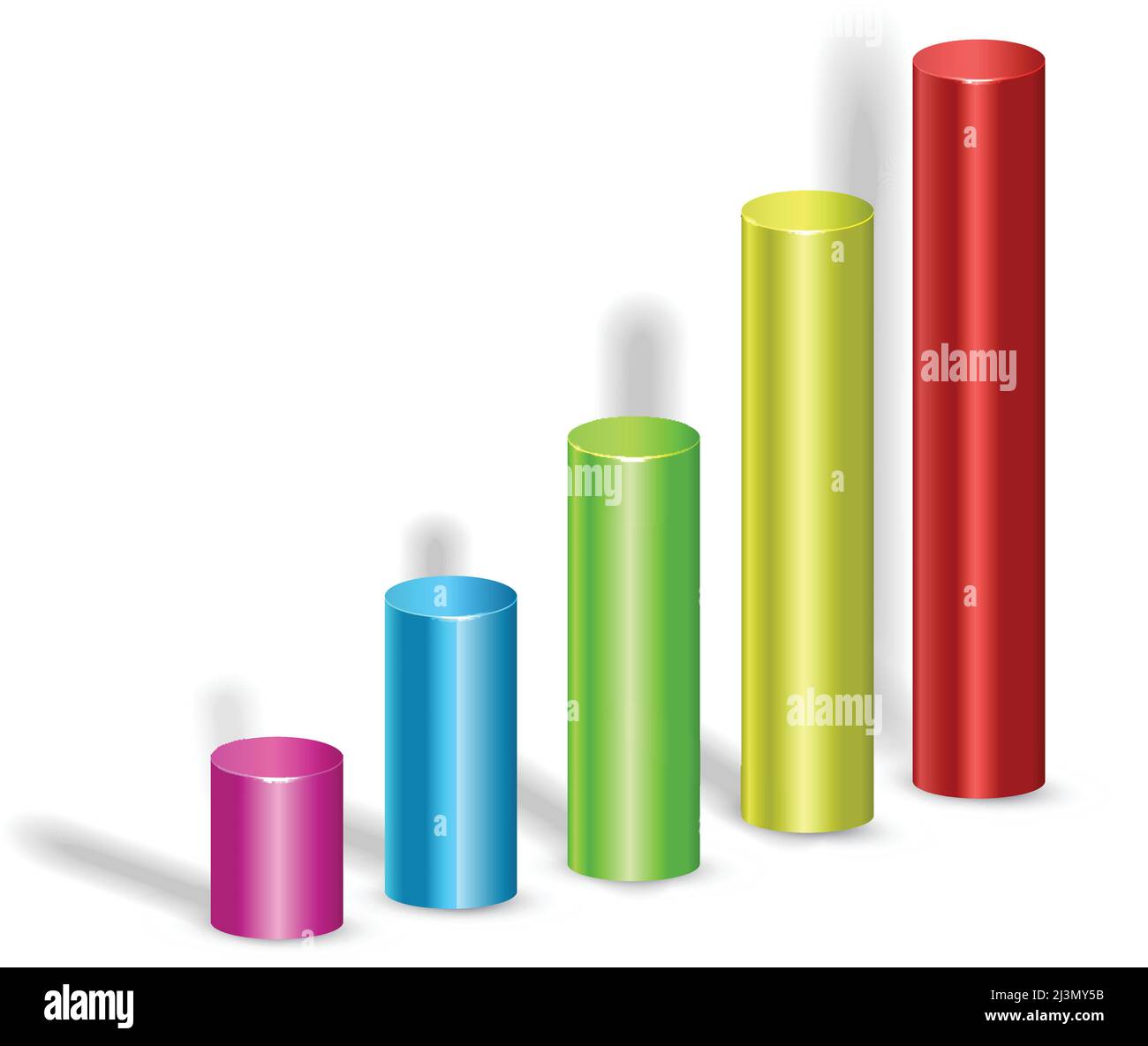 Abstract business infographic design concept with colorful 3d five ...