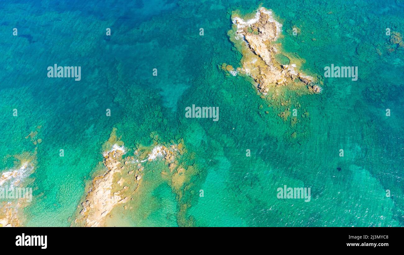 A small island View from above coast taken by a drone Stock Photo - Alamy