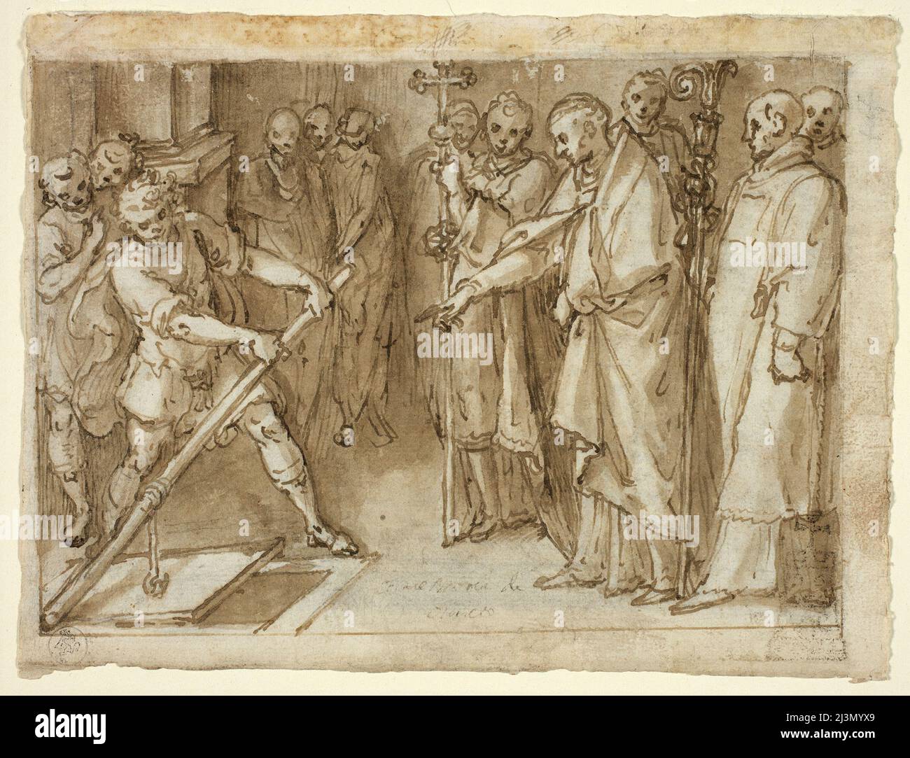 Saint Charles Borromeo Supervising the Opening of a Crypt, c.1604 Stock ...