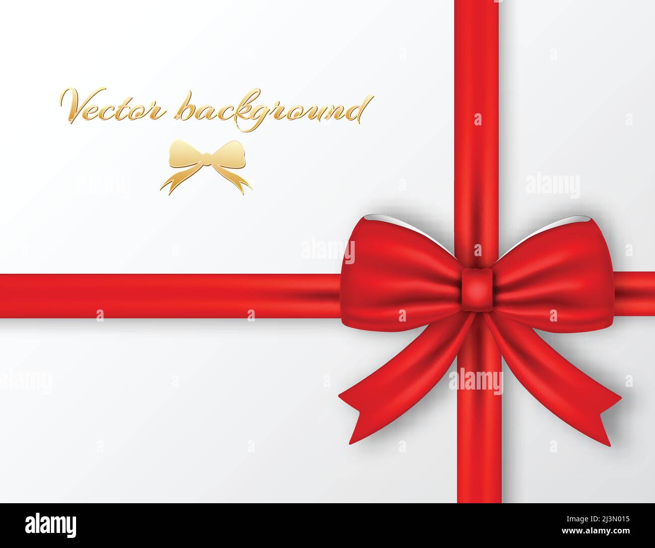Festive present template with red luxury ribbon bow on light background ...