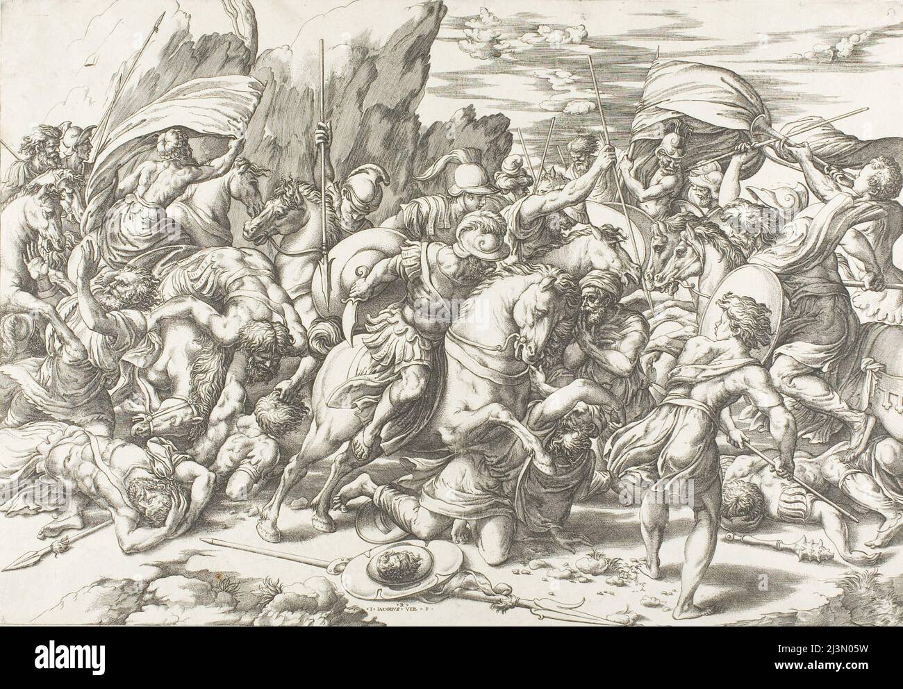 Roman shield antique print hi-res stock photography and images - Alamy