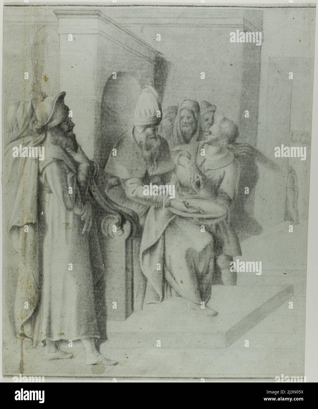 Pilate Washing his Hands, with Christ Being Led Away: Left Portion, n.d ...