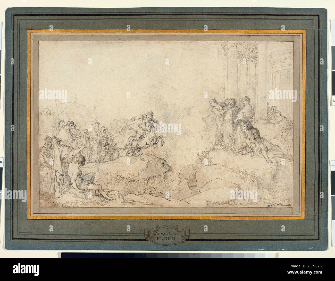 Marcus Curtius Leaping into the Chasm, c.1718 Stock Photo - Alamy