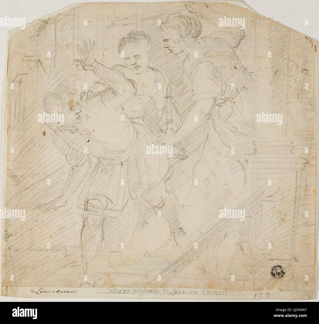 Two Women Chasing a Man, 17th century Stock Photo - Alamy