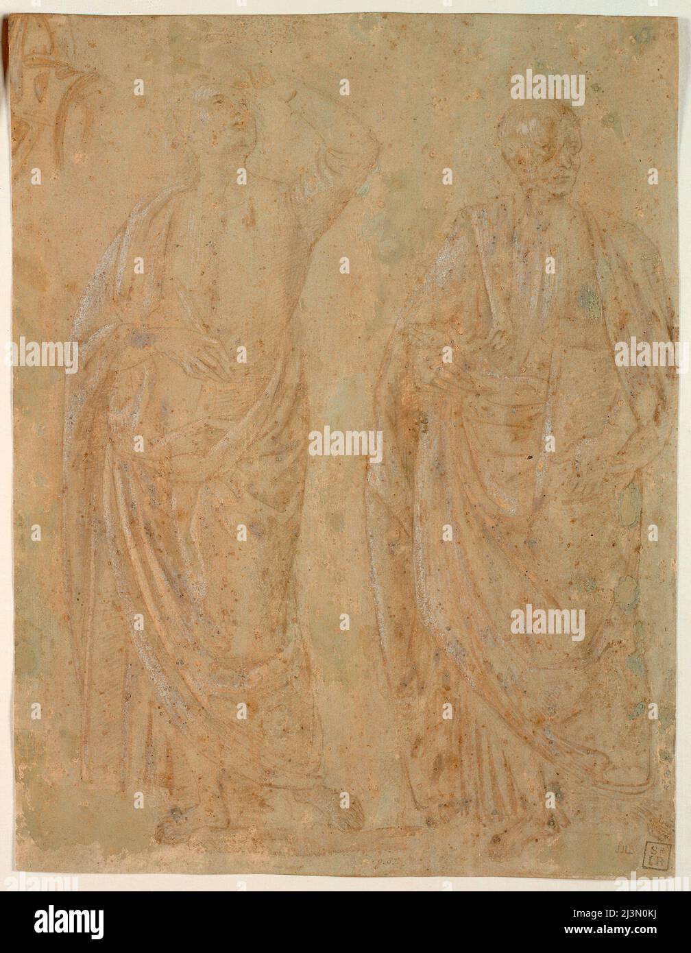 Two Standing Draped Male Figures, n.d Stock Photo - Alamy