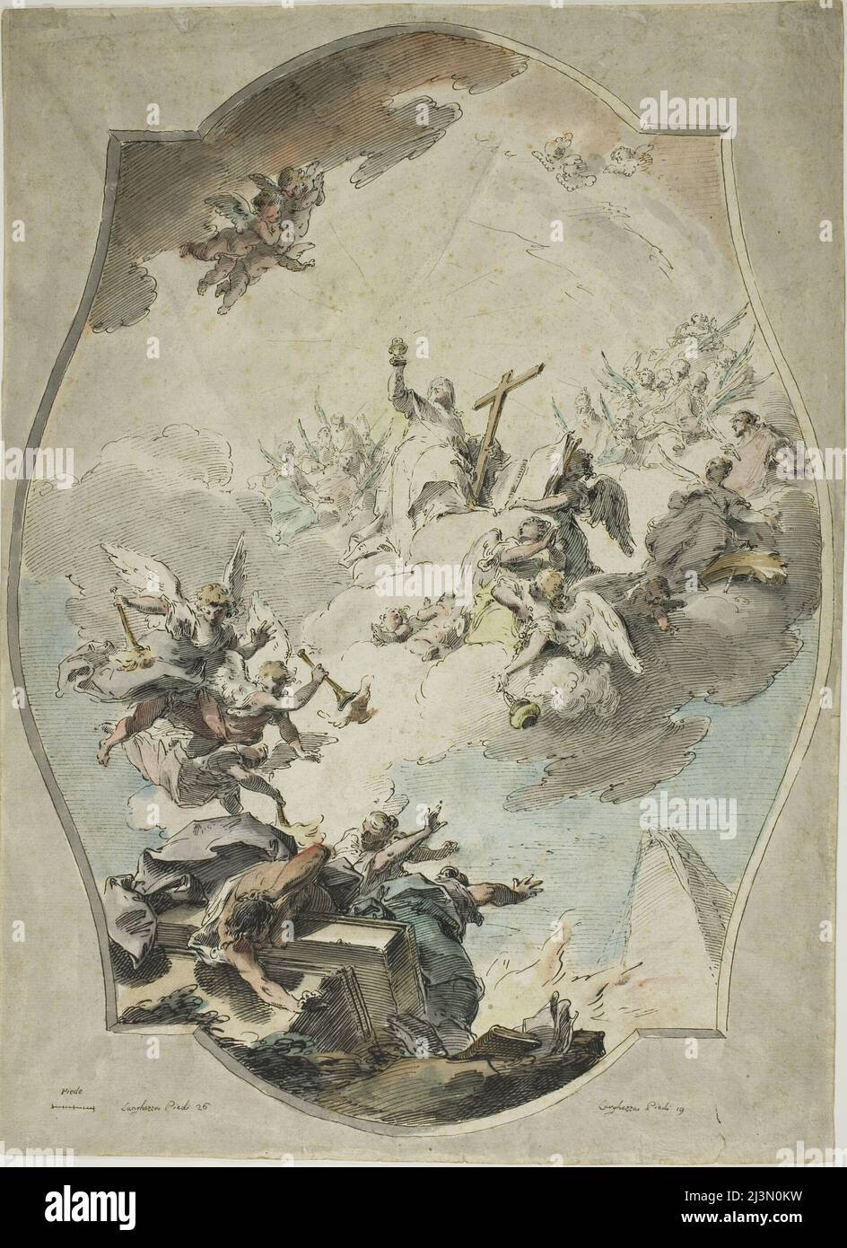 Faith Overcoming Heresy (recto); Tracing after Faith Overcoming Heresy ...