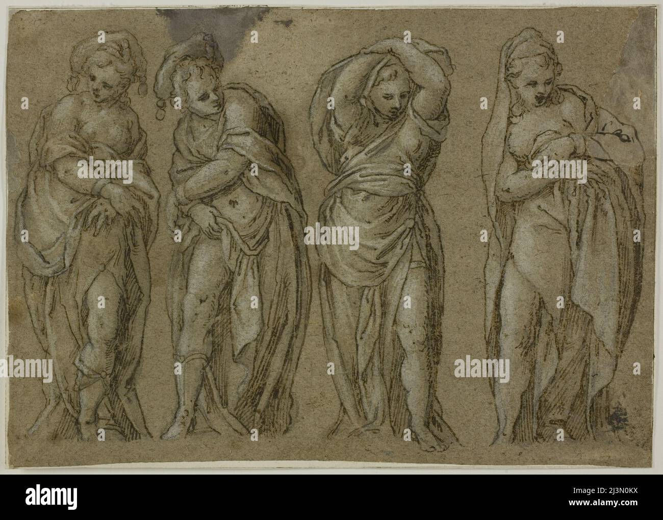 Four Standing Draped Female Figures, n.d Stock Photo - Alamy