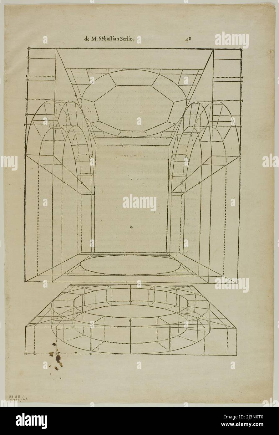 Architectural Drawing from Le livre d' Architecture, plate 68 from ...