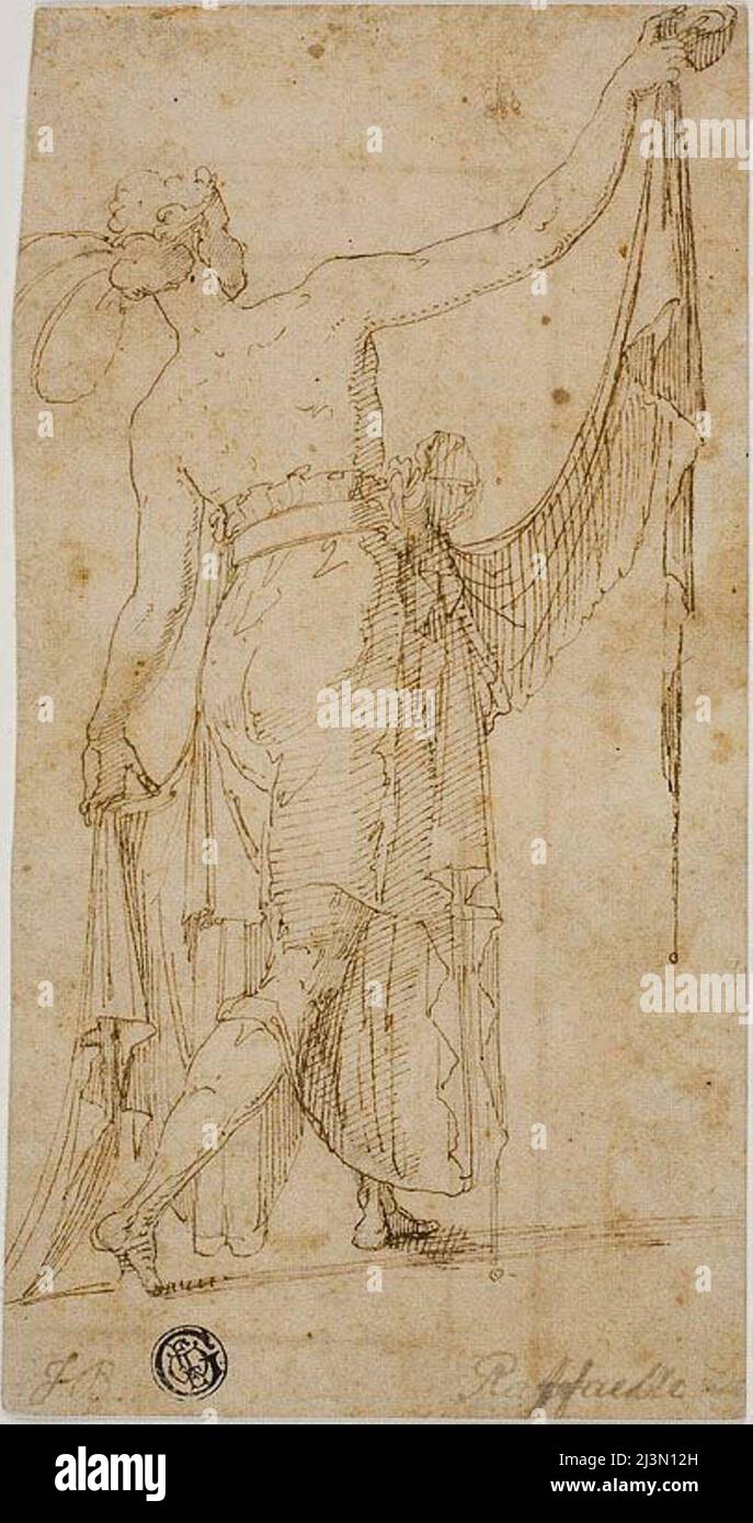 Draped Standing Figure with Outstretched Arms, 1540/50 Stock Photo - Alamy