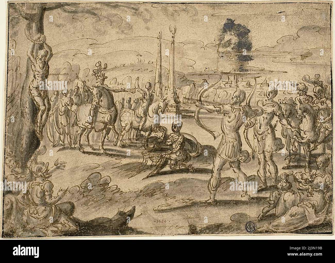Shooting at Father's Corpse, 1584 Stock Photo - Alamy