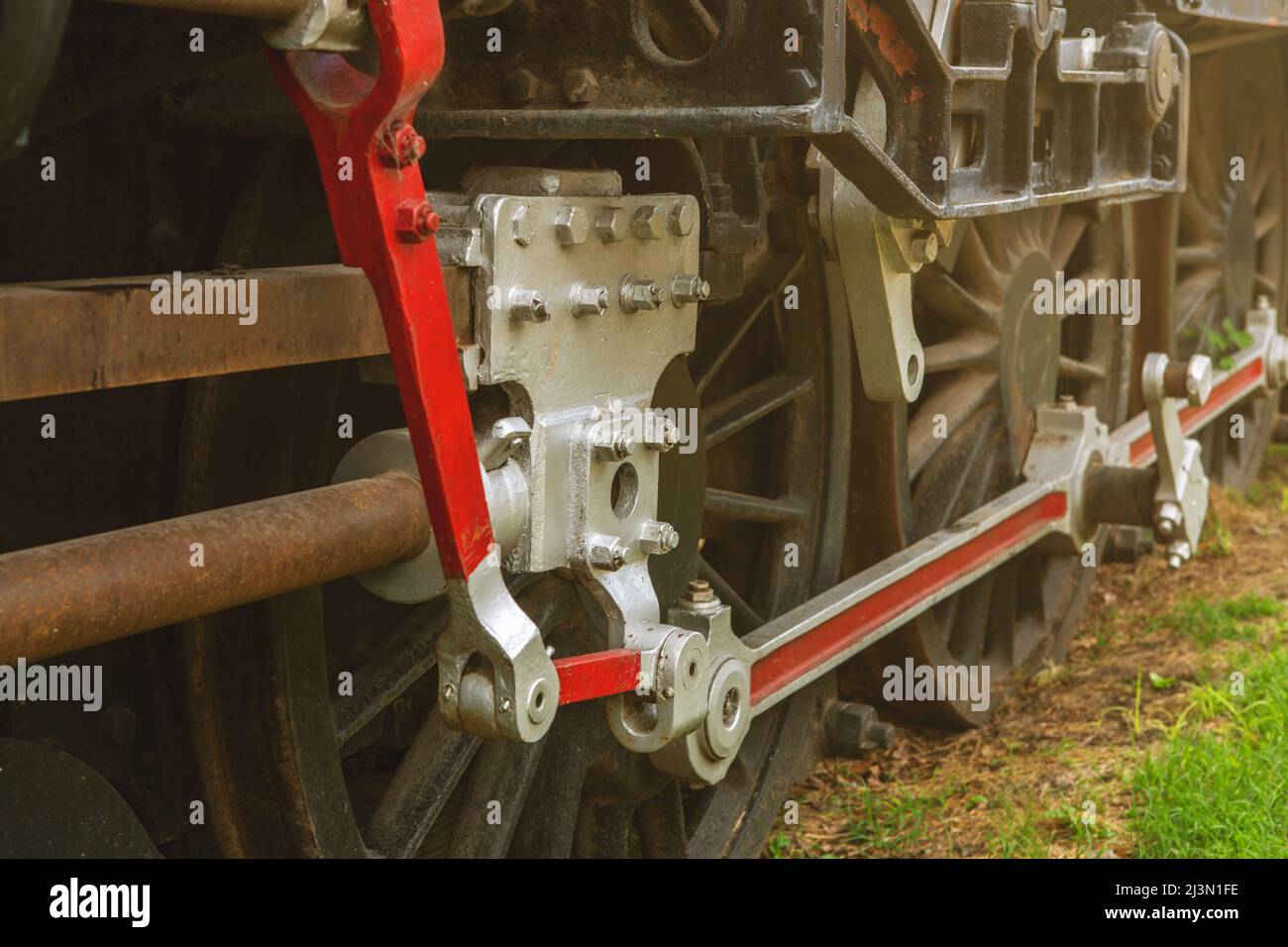 train wheels. railroad concept. mechanisms, old rusty wheels and ...