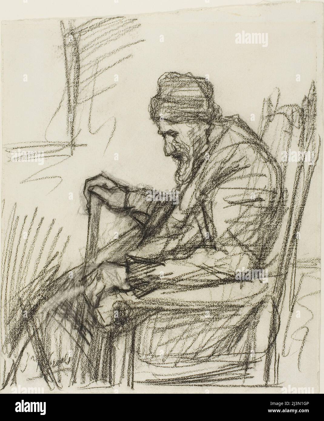 Seated Old Man, c.1895 Stock Photo - Alamy