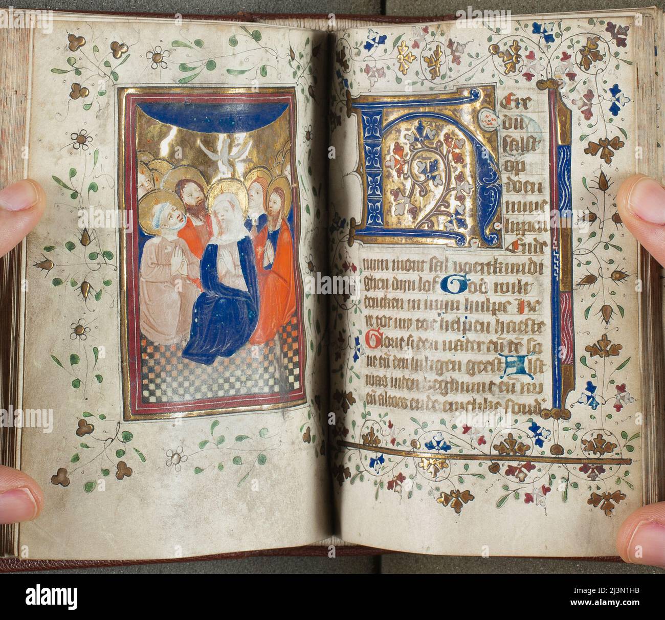 Book of Hours, c.1420 (20th century binding Stock Photo - Alamy
