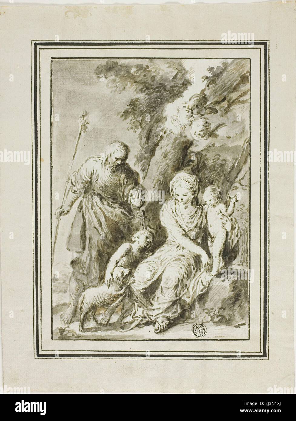 Holy Family and Saint John the Baptist, 1700-1799 Stock Photo - Alamy