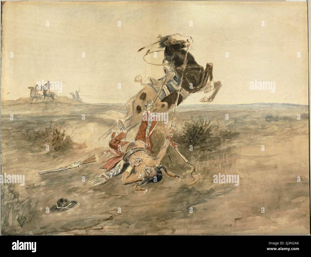 Fallen indian warrior hi-res stock photography and images - Alamy