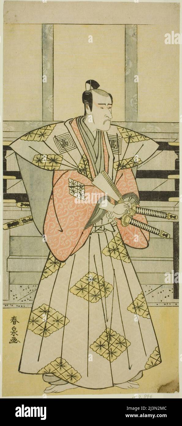 The Actor Ichikawa Komazo III as Fuji Sakon (?) in the Play Egara ...
