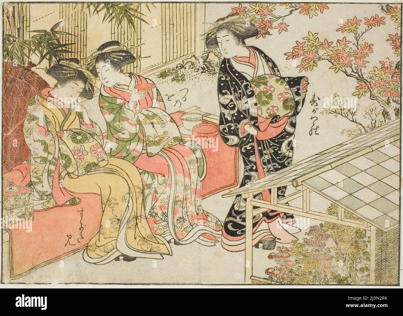 Courtesans of Tsuruya, from the book "Mirror of Beautiful Women of the ...