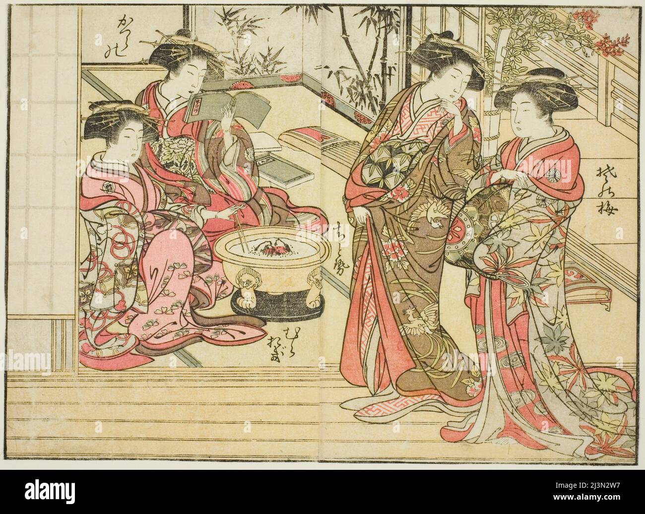 Courtesans of Otawaraya, from the book "Mirror of Beautiful Women of ...