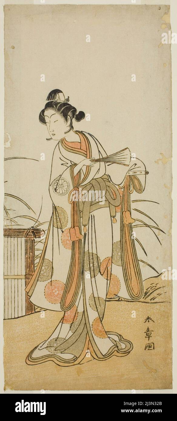 The Actor Segawa Kikunojo III as Aigo no Waka in the Play Chigo Sakura ...