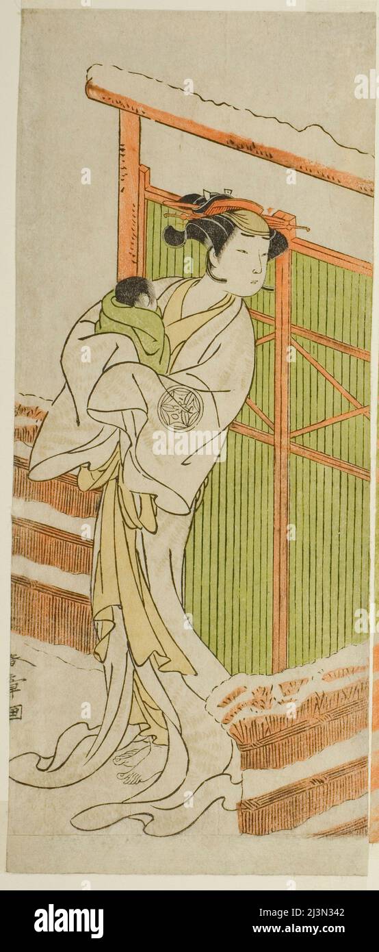 The Actor Yamashita Kinsaku II as Moshio in the Play Izu-goyomi Shibai ...