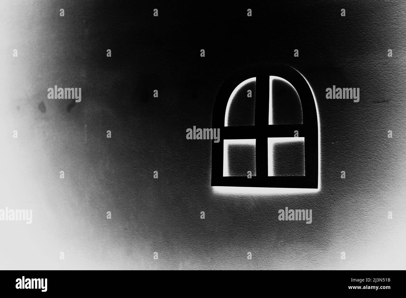 Simple window cutout pasted on to a wall for an abstract effect in ...