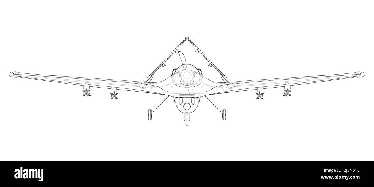 Military Predator Drone. Vector Stock Vector Image & Art - Alamy