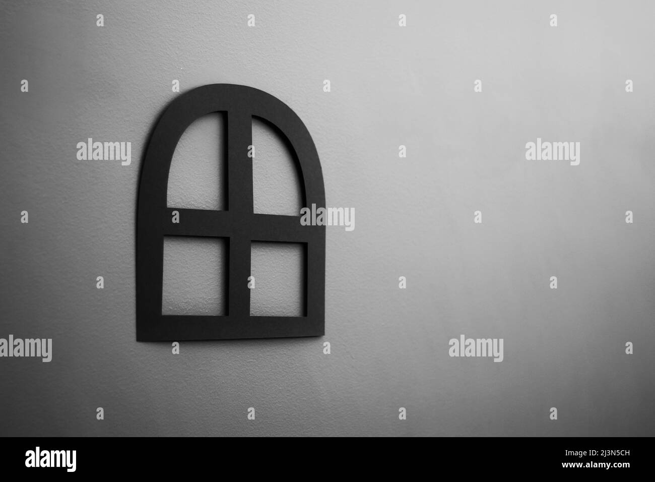 Simple window cutout pasted on to a wall for an abstract effect in ...