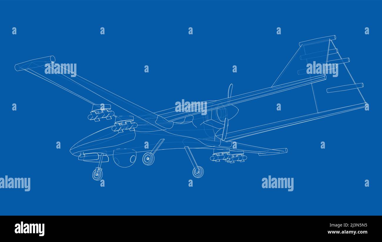 Military Predator Drone. Vector Stock Vector Image & Art - Alamy