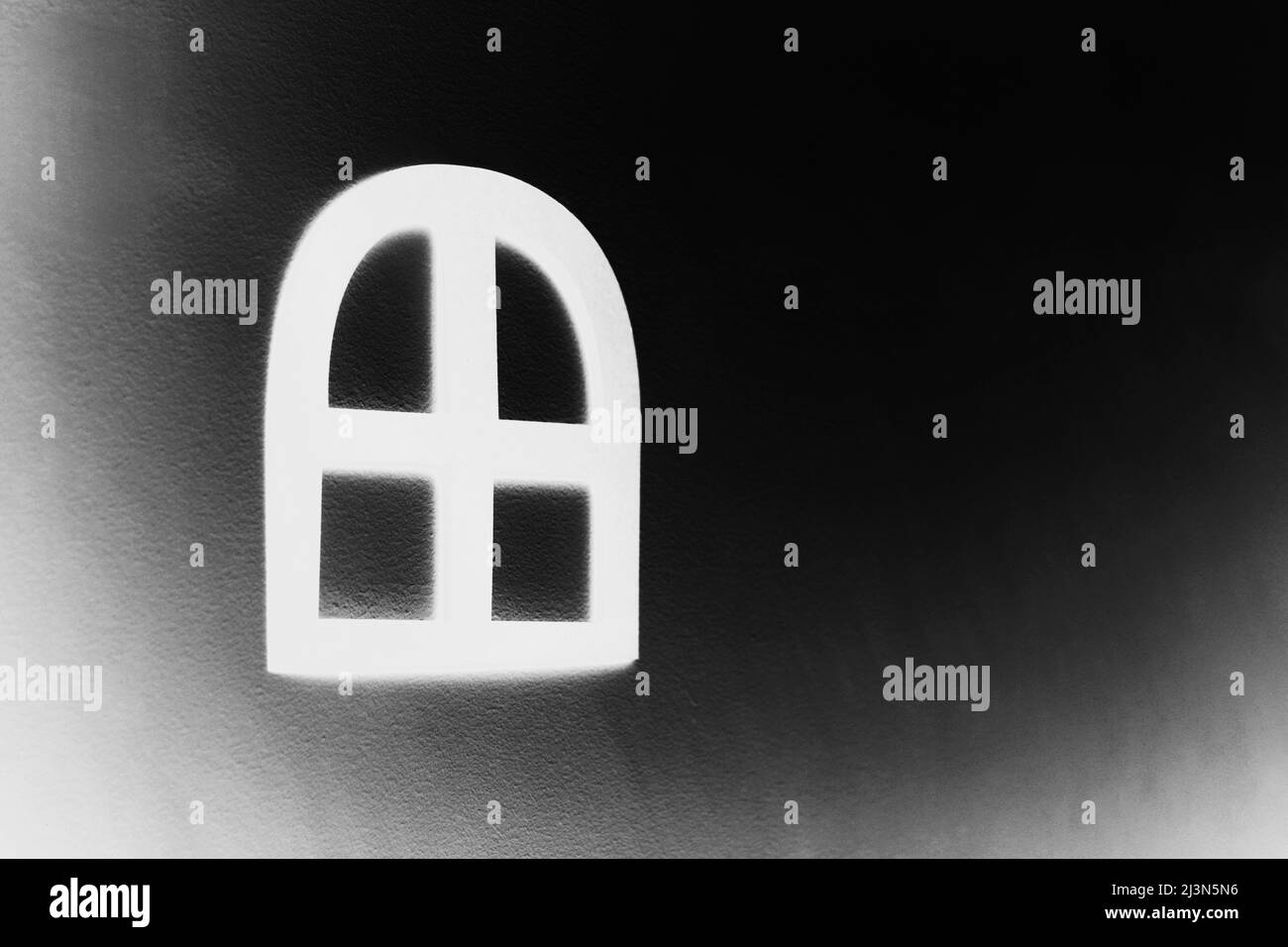 Simple window cutout pasted on to a wall for an abstract effect in ...