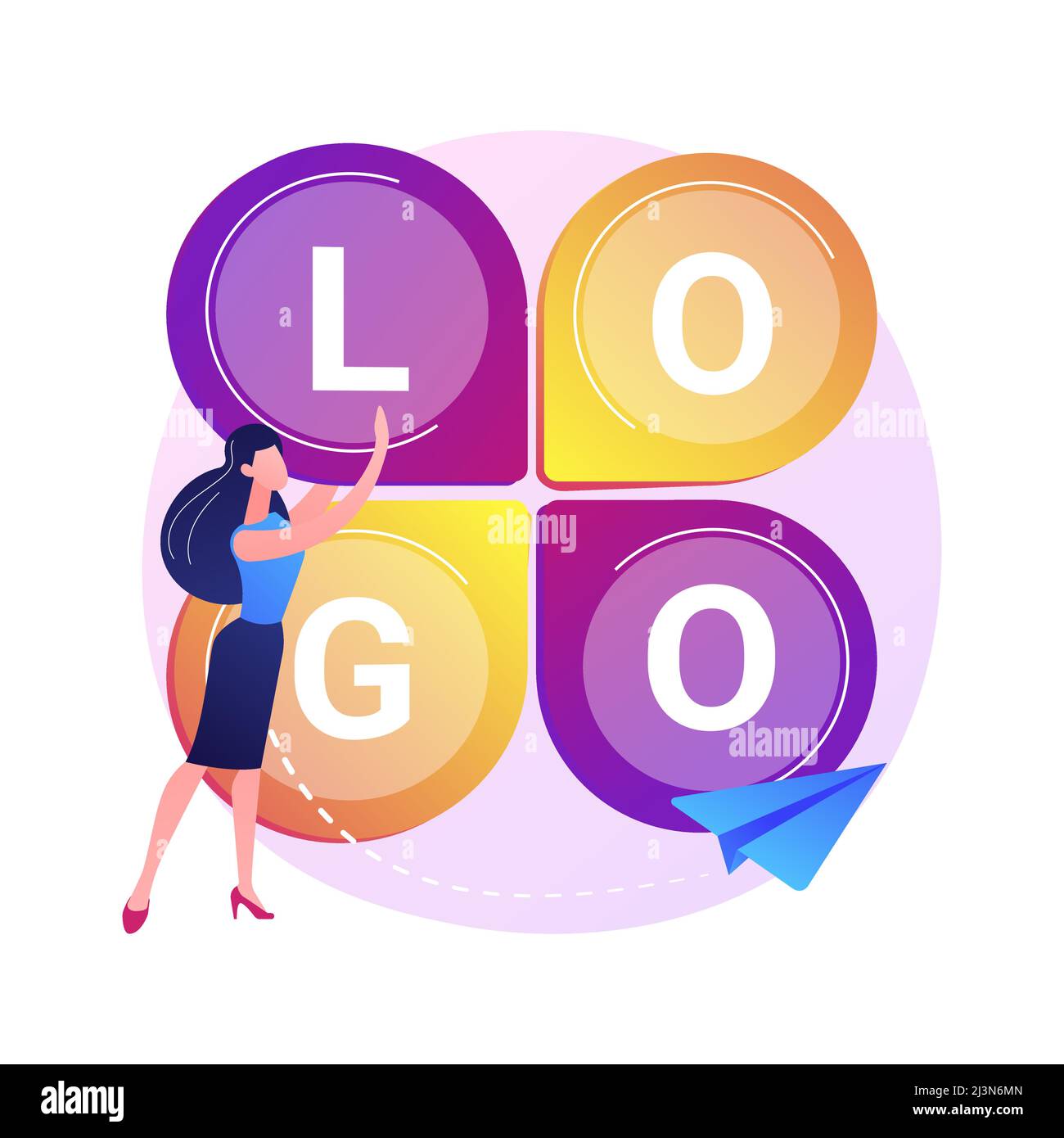 Logo design. Company slogan creating, corporate branding, identity ...