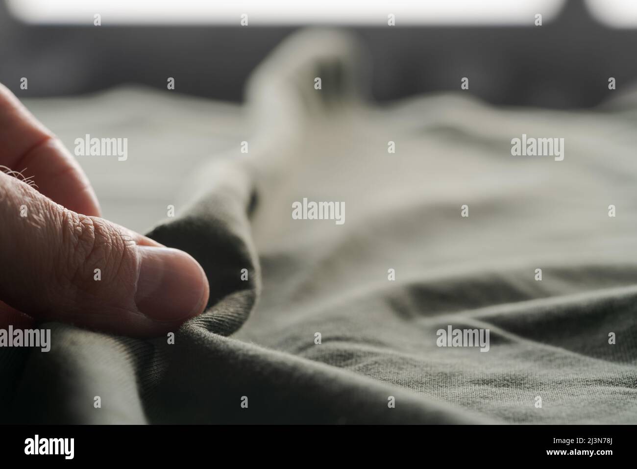 Man touching cotton hi-res stock photography and images - Alamy