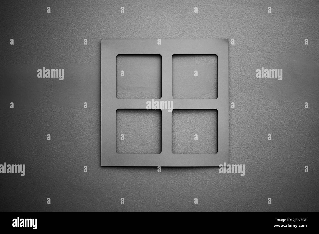 Simple window cutout pasted on to a wall for an abstract effect in ...