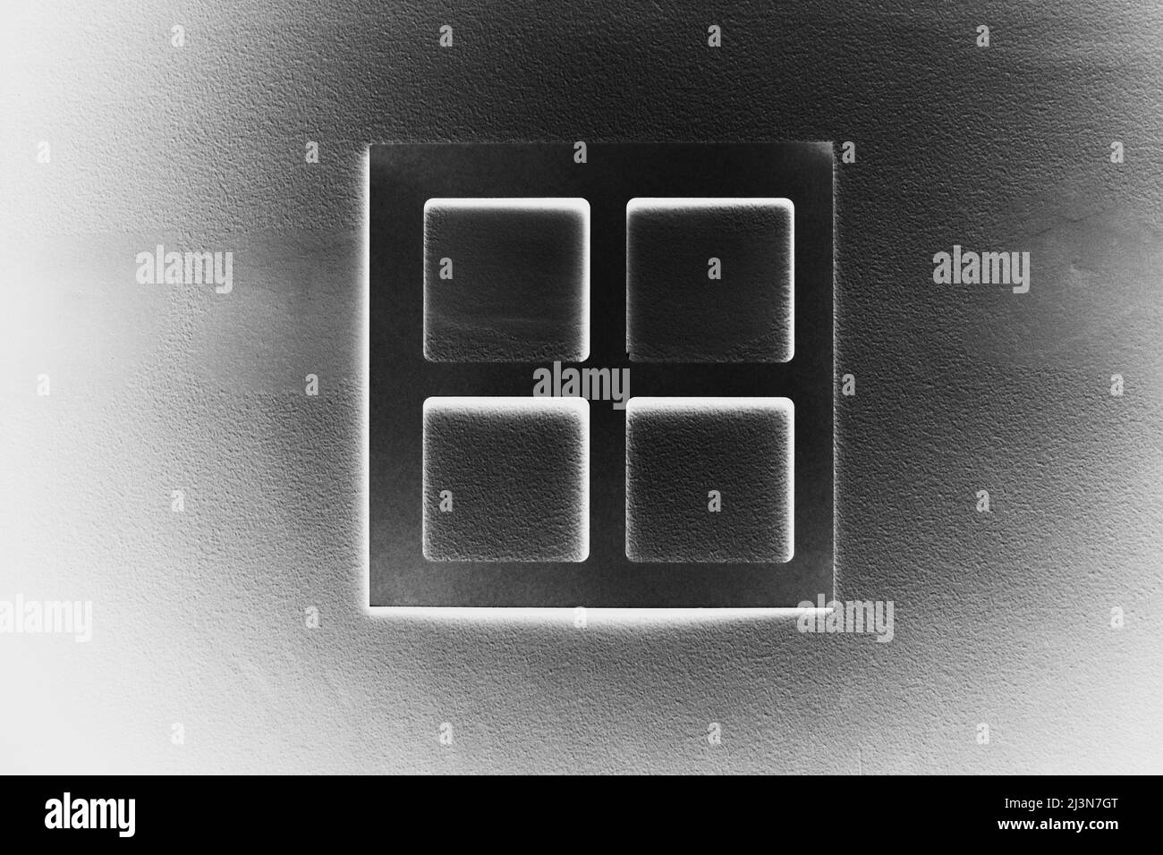 Simple window cutout pasted on to a wall for an abstract effect in ...