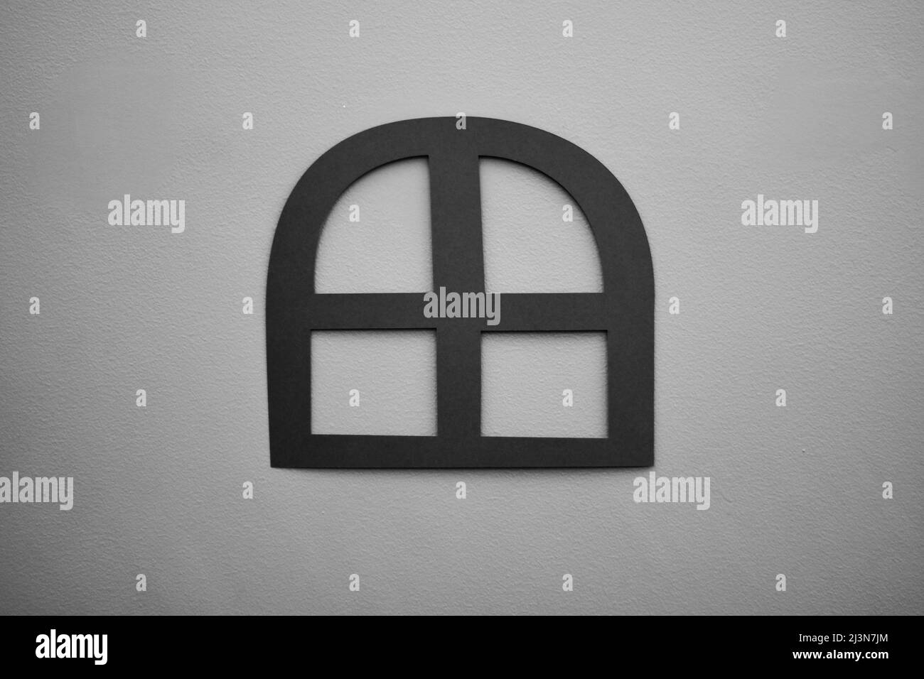 Simple window cutout pasted on to a wall for an abstract effect in ...