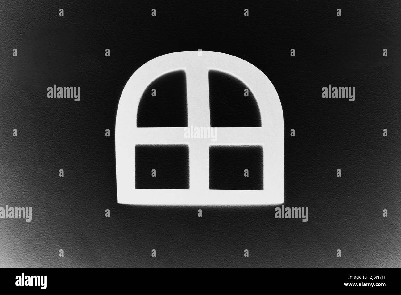 Simple window cutout pasted on to a wall for an abstract effect in ...