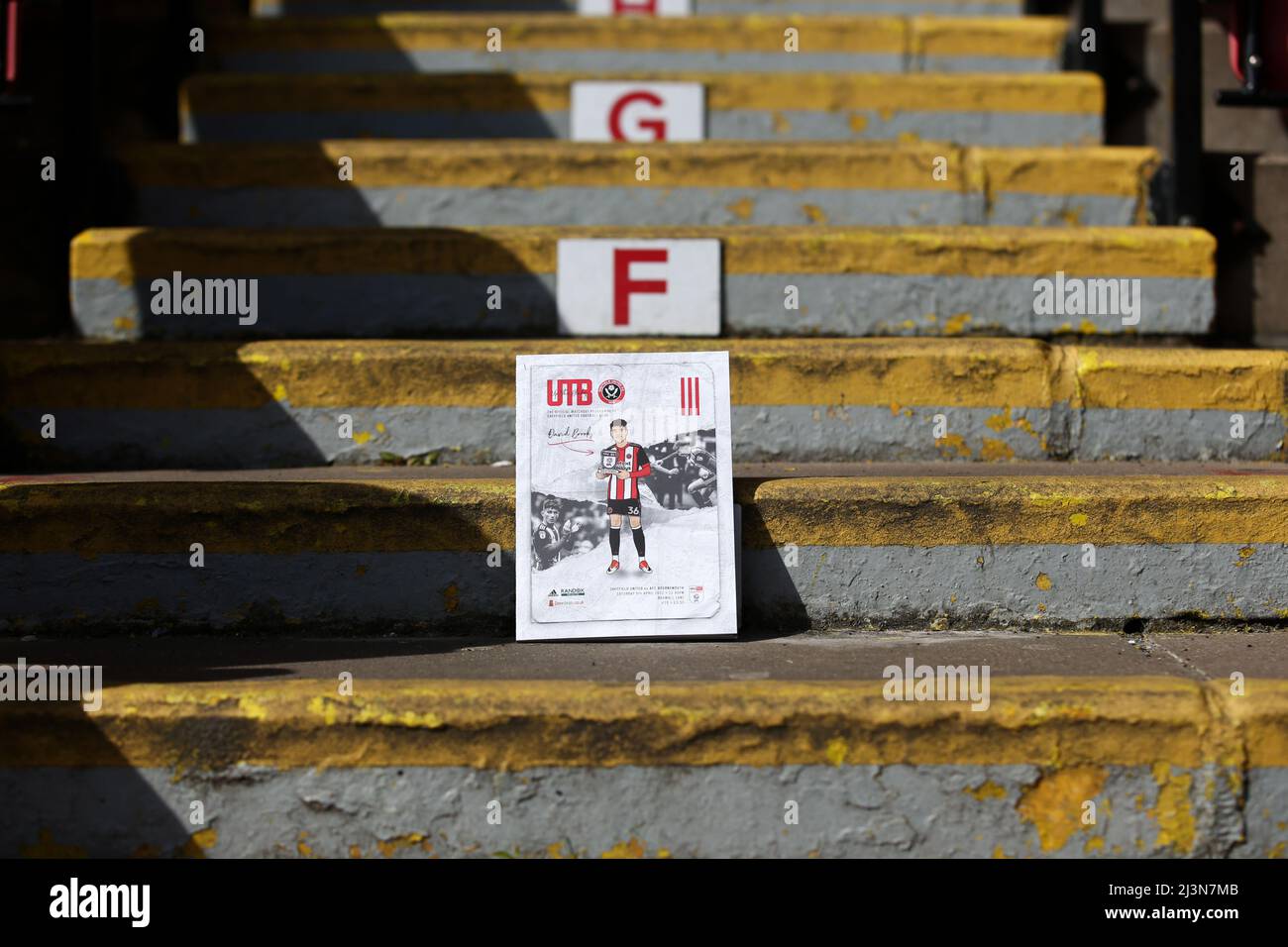 Match day programme in the stand Stock Photo - Alamy