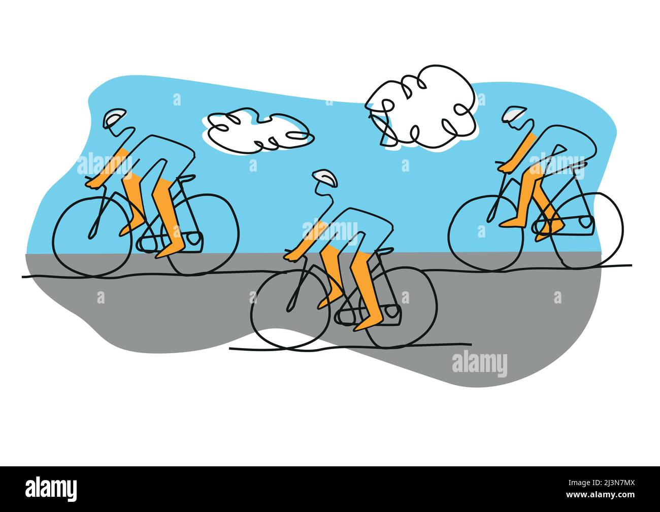 Cartoon cyclist Stock Vector Images - Alamy