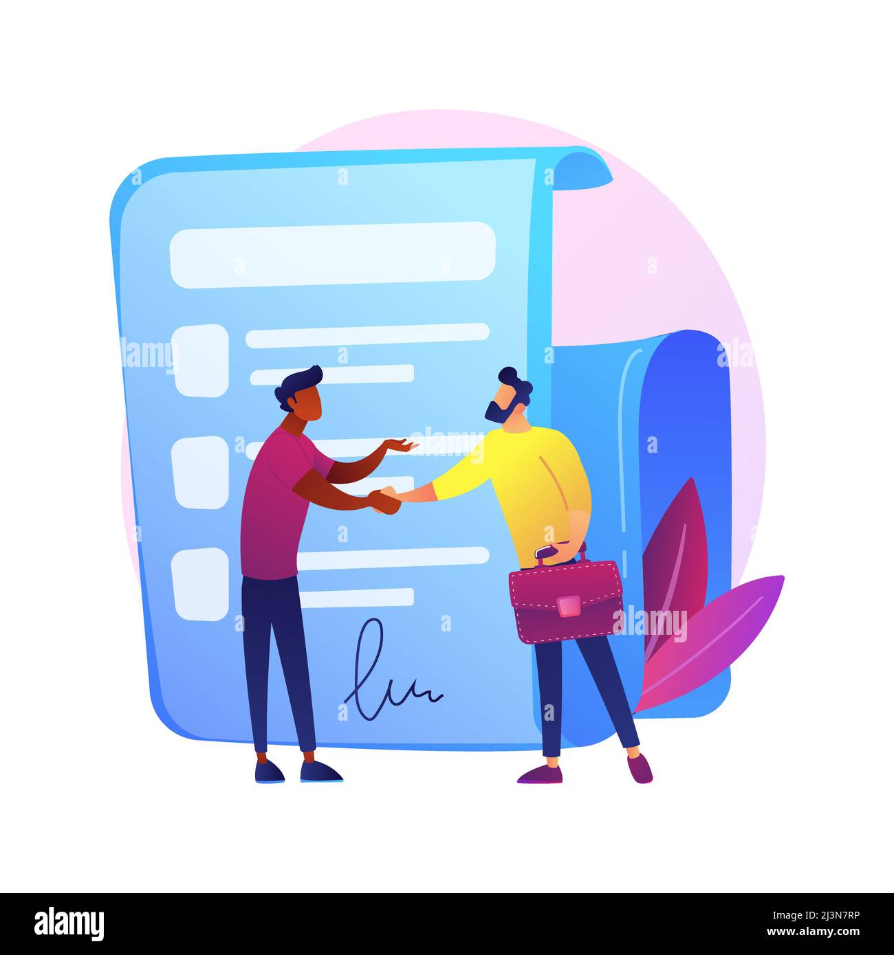 Signing contract. Official document, agreement, deal commitment ...