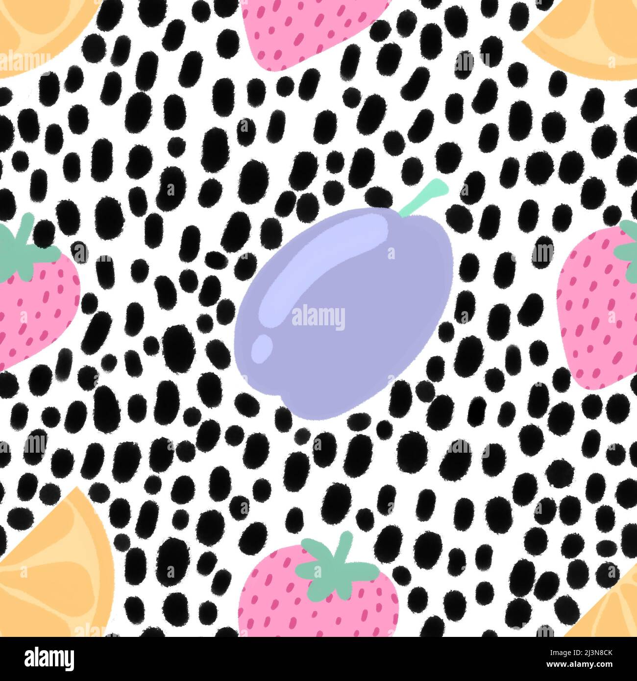 Summer seamless fruit pattern for fabrics and packaging and gifts and ...