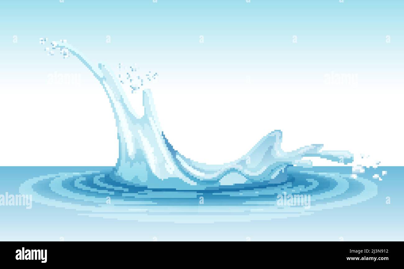 A water splash on white background illustration Stock Vector Image ...