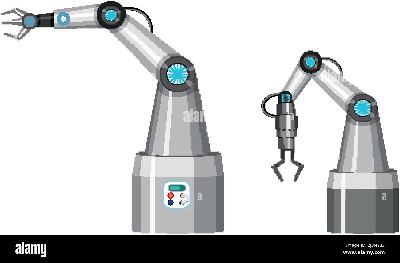 A robotic machine using in factory illustration Stock Vector Image ...