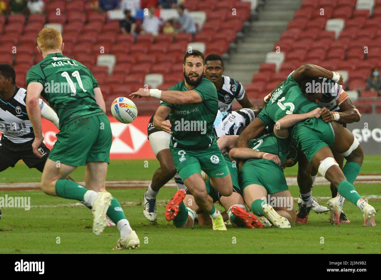 Singapore. 9th Apr, 2022. Mark Roche (Front C) of Ireland competes ...