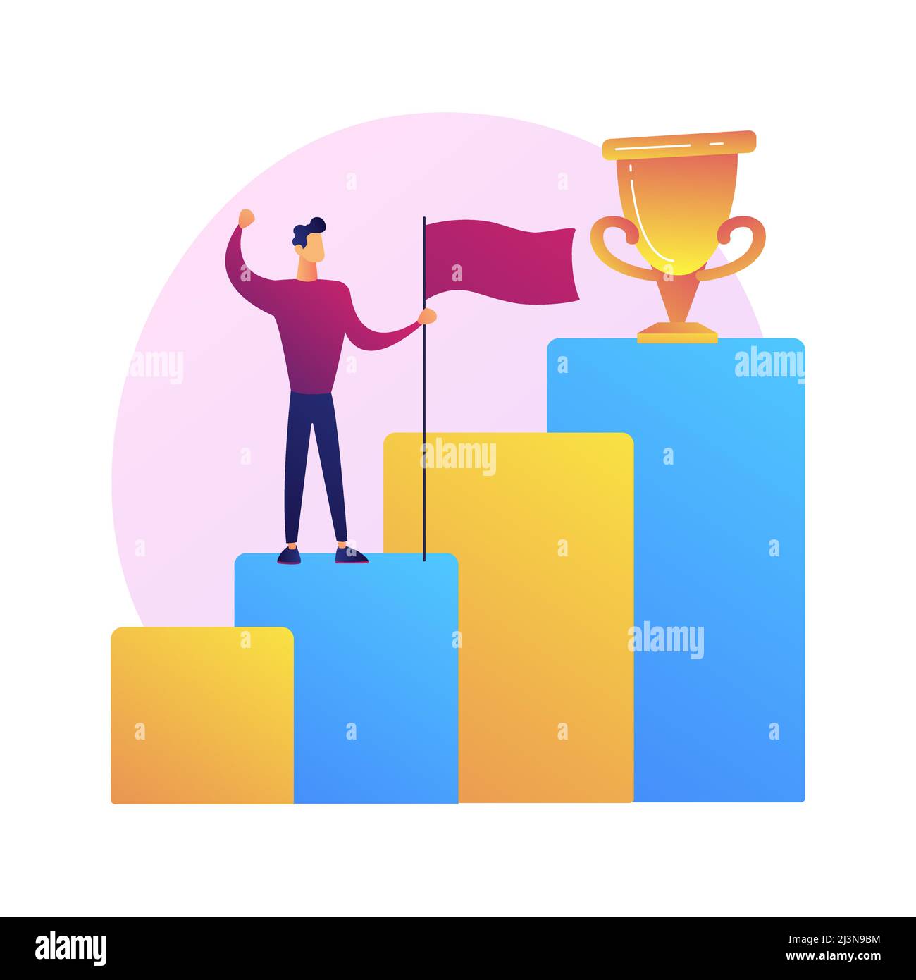 New achievement. Business development. Successful businessman ...