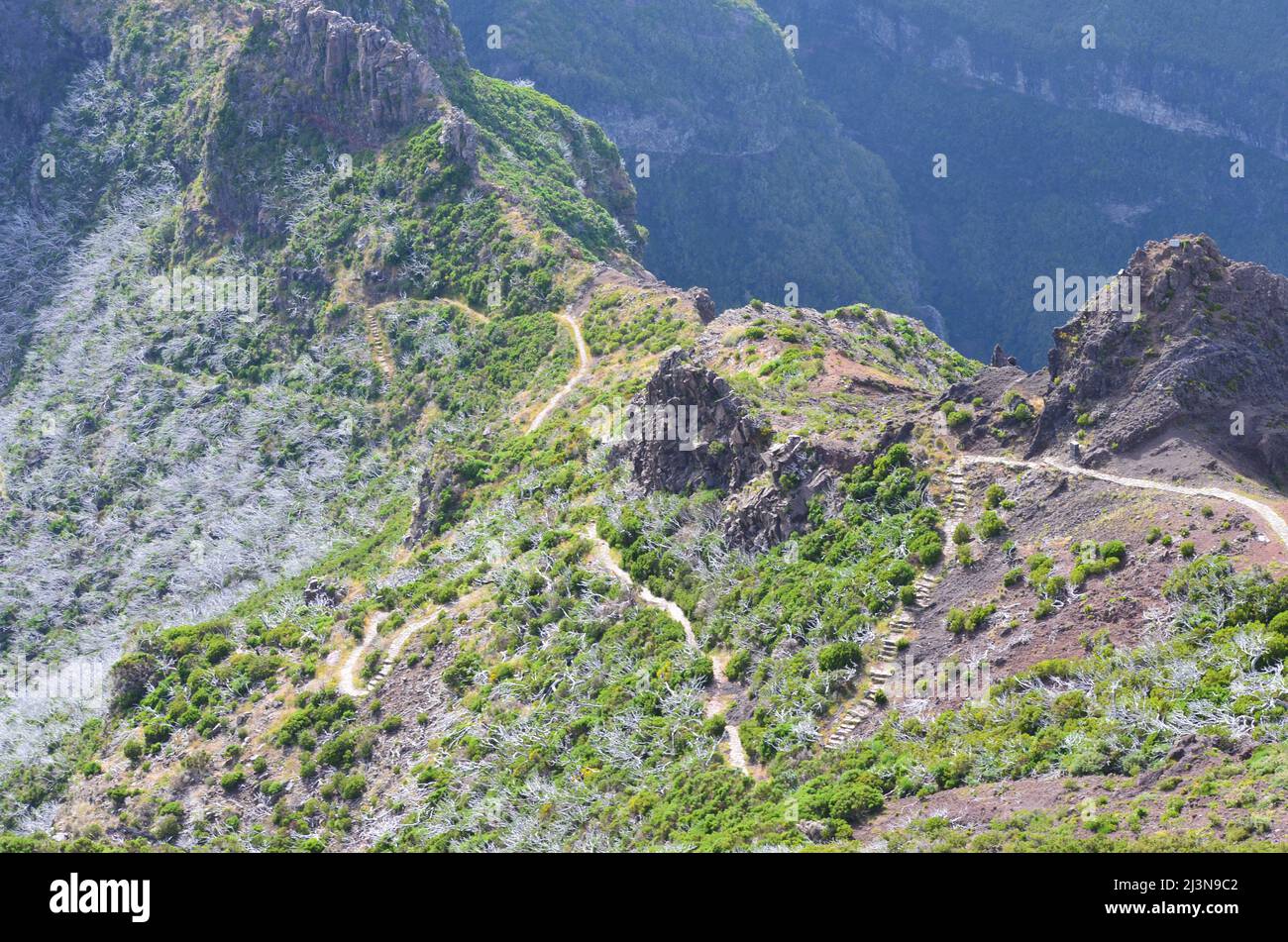 The rugged volcanic peaks of Madeira island, Portugal Stock Photo - Alamy